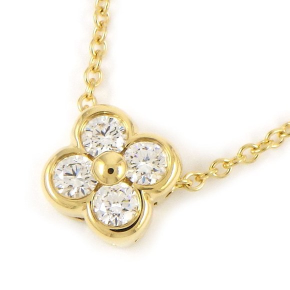 Tiffany & Co. | Jewelry | Tiffany Bezel Flower Motif Necklace Diamond ...